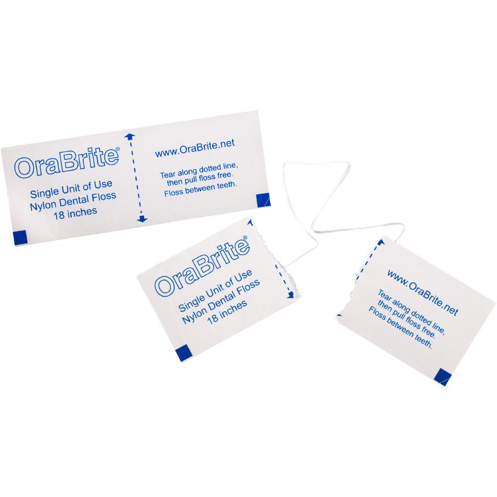 Dental Floss Packets, 18 Inches, Mint Flavored